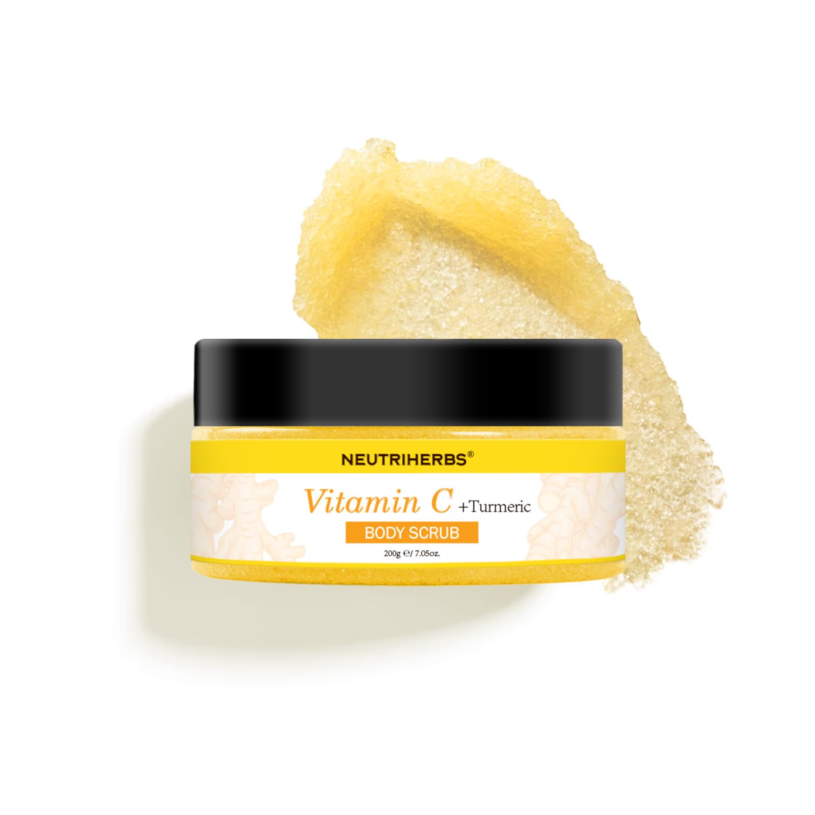 Scrub de corp Neutriherbs, 200g, cu turmeric și vitamina C, exfoliant ...