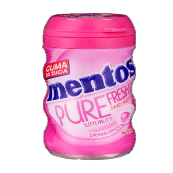Mentos Pure Fresh guma de mestecat Tutti Frutti, 60g, fara zahar, cu ...