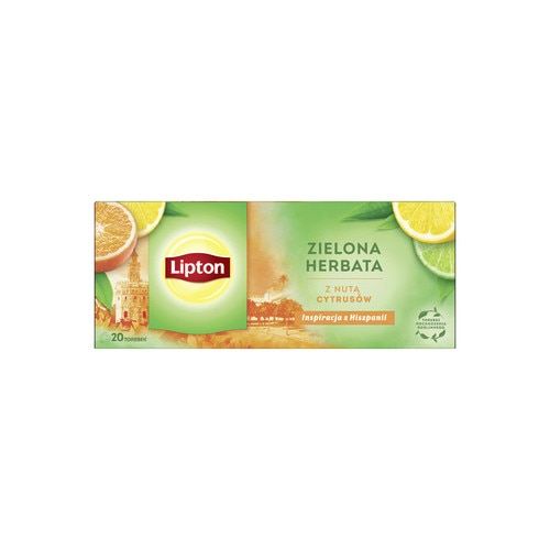 Ароматизиран зелен чай с цитруси, Lipton, 20 пакетчета, 30гр - eMAG.bg