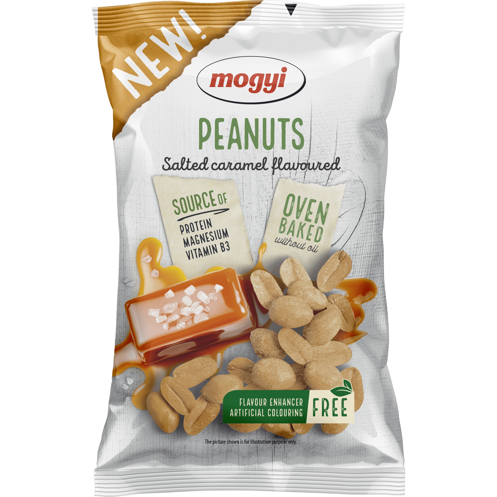 Arahide prajite cu gust de caramel sarat, 130g, Mogyi - eMAG.ro