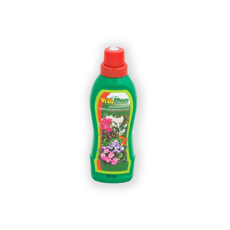 Solutie nutritiva, pentru plante decorative cu flori, Vitaflora 0.5 L ...