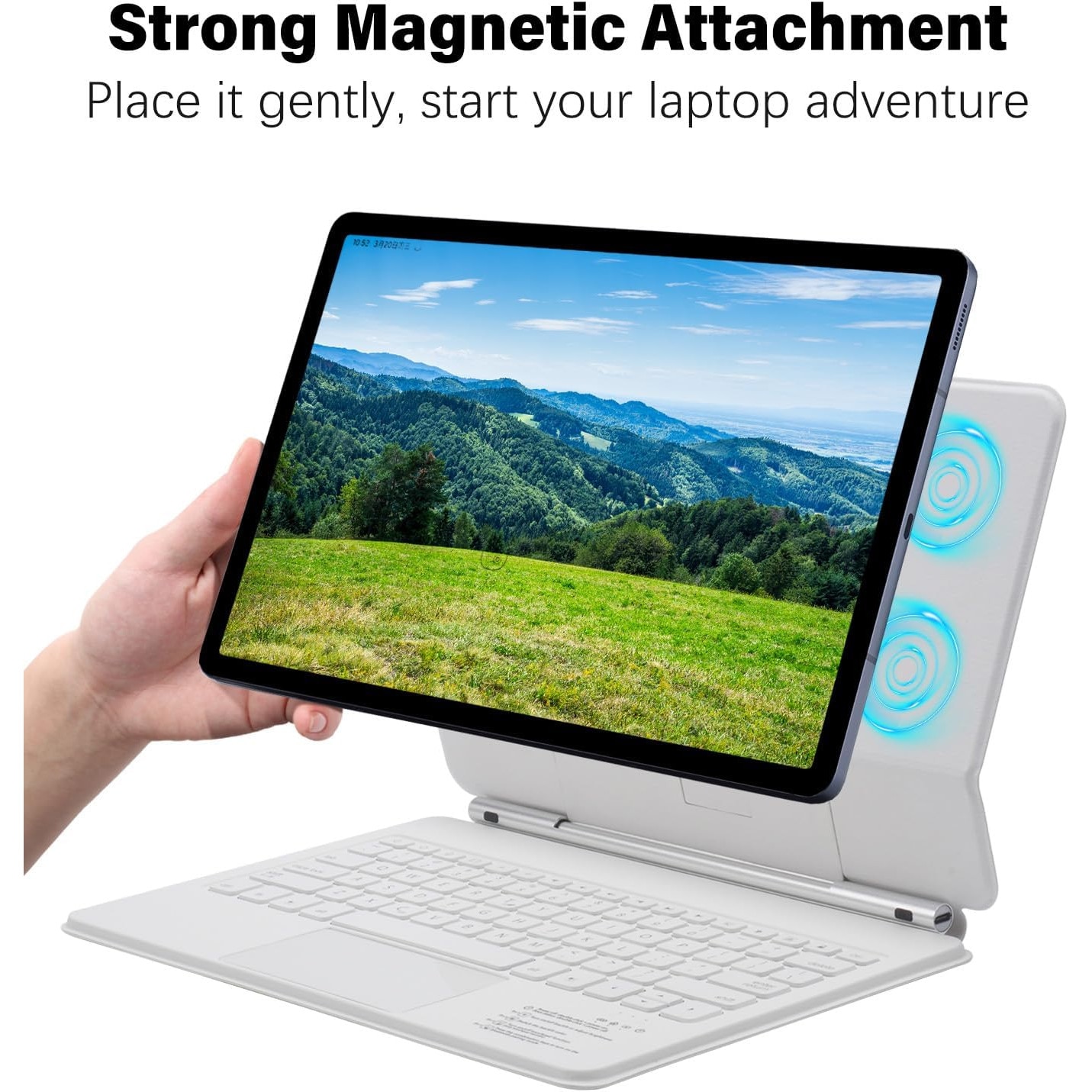 Калъф с безжична клавиатура за таблет, съвместим със Samsung Galaxy Tab ...