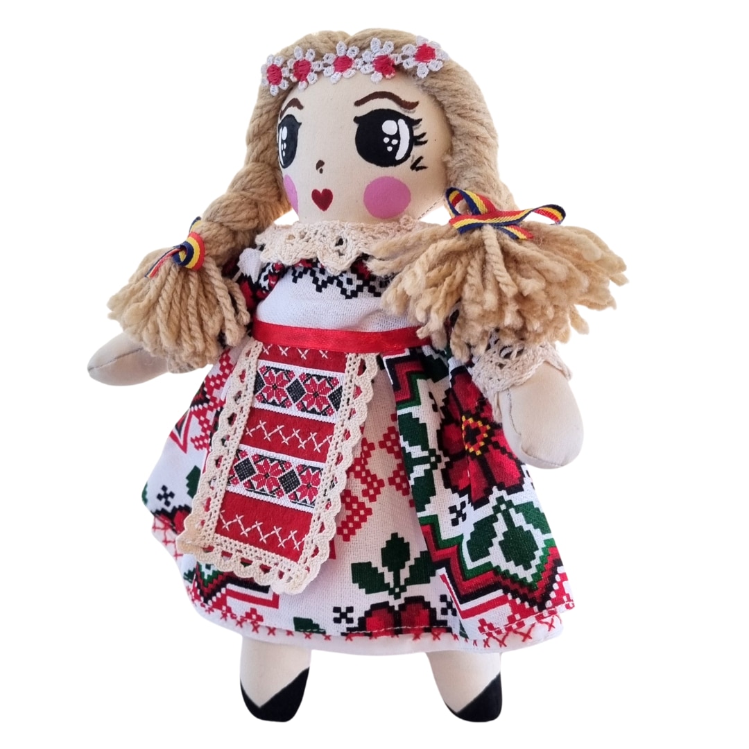 Papusa handmade traditionala romaneasca Romancuta, artizanat folcloric ...