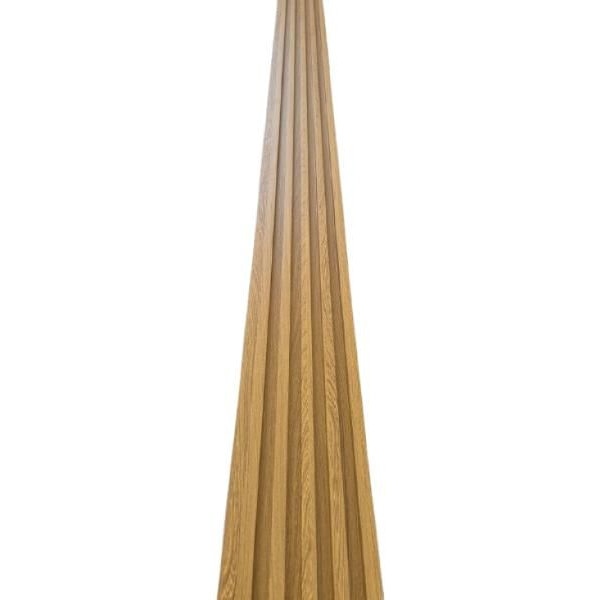 Riflaj WPC (Wood Plastic Composite), tip panou decorativ, Bej, 3D ...