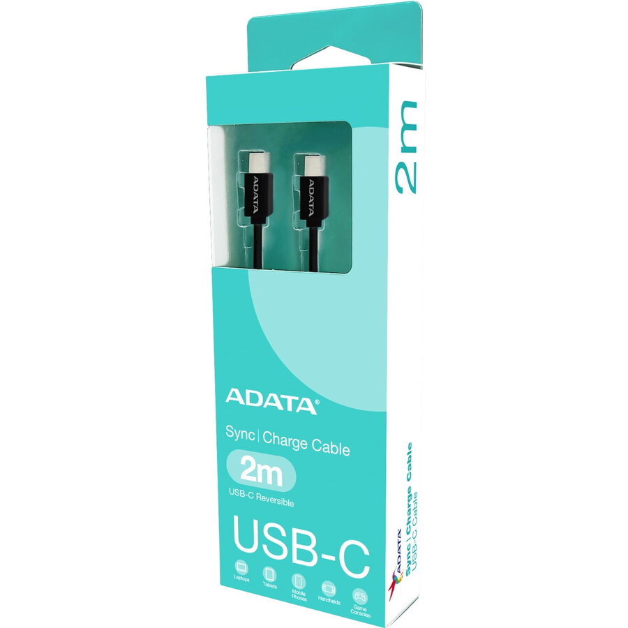 Cablul USB-C 2m PD 3.0 100W Negru - eMAG.ro