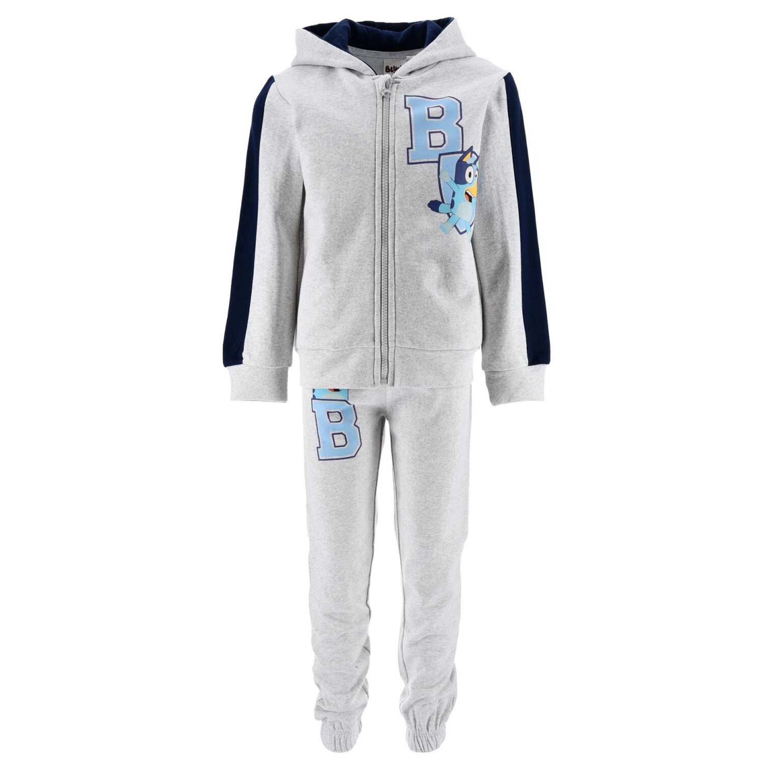 Compleu trening bumbac 2 piese cu gluga Bluey Gri 104 CM - eMAG.ro