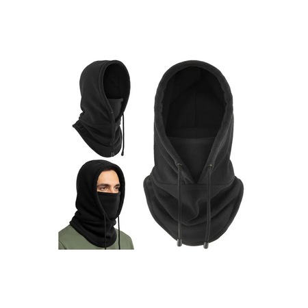 Cagula multifunctionala de iarna, unisex, marimea universala, neagra ...