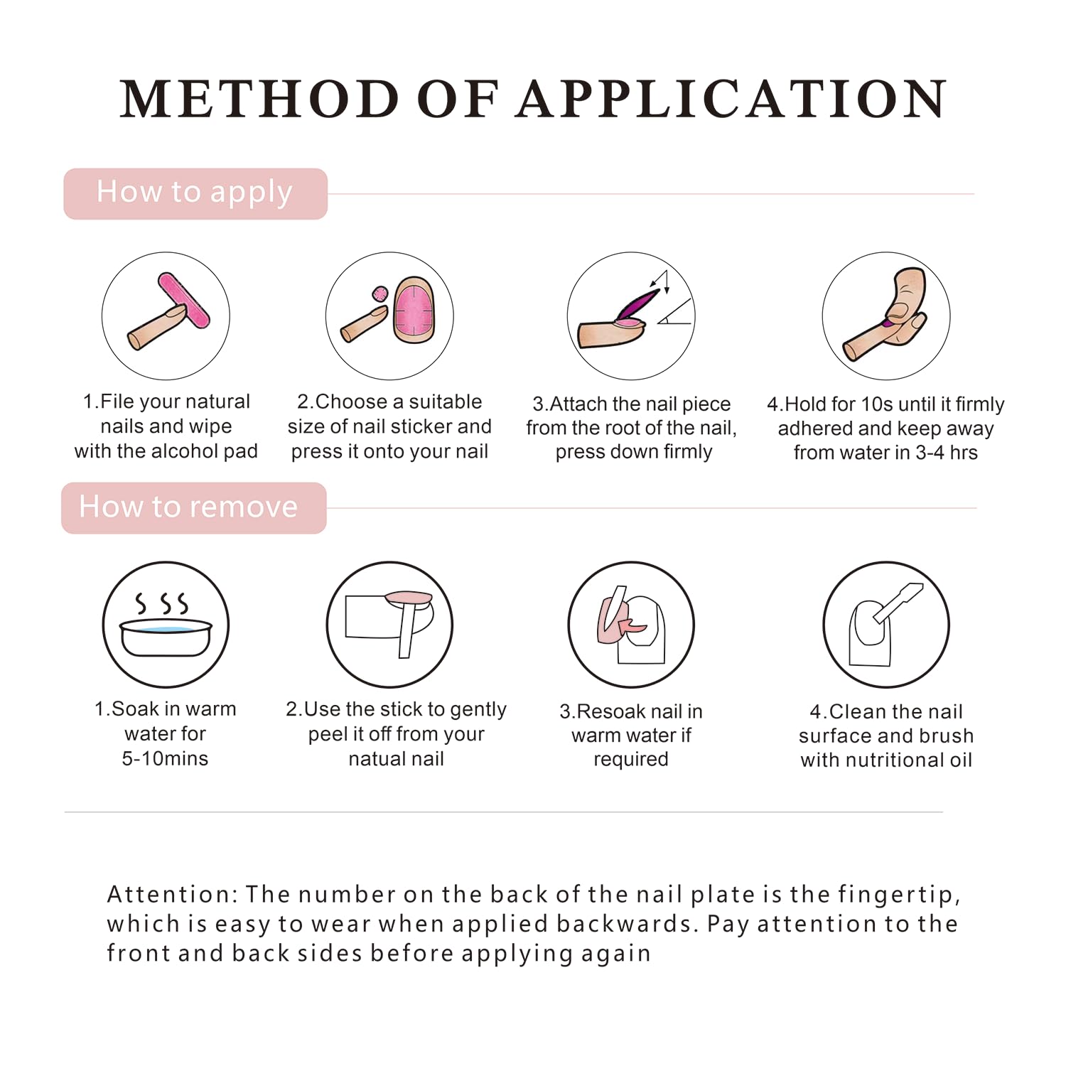Unghii False Presate - Set Manual 10 Bucati Unghii False cu Kit Complet ...