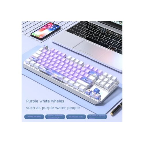 Tastatura mecanica Slowmoose TK87, 87 taste, hot swappable, cablat ...