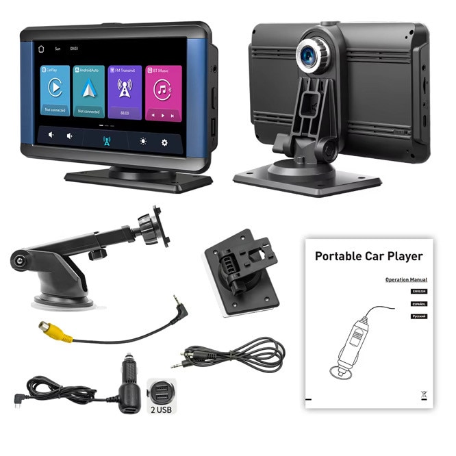Navigatie Auto Universala Multimedia 7” cu Wireless Apple CarPlay ...