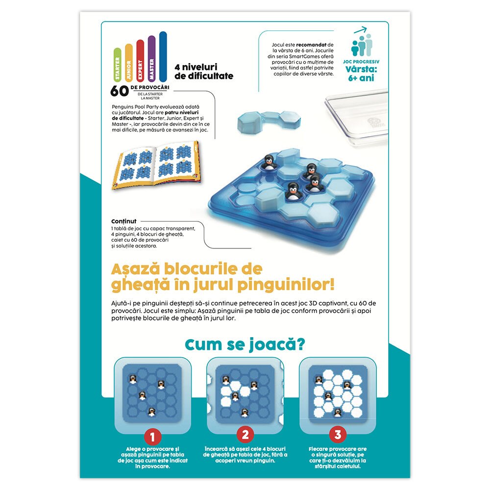 Joc Smart Games - Penguins Pool Party, +6 ani, lb. romana - eMAG.ro