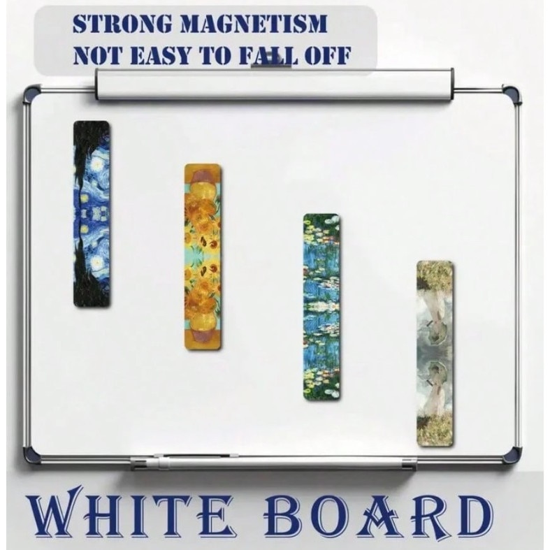 Semn de carte magnetic artistic, Van Gogh, Monet, modele diferite ...