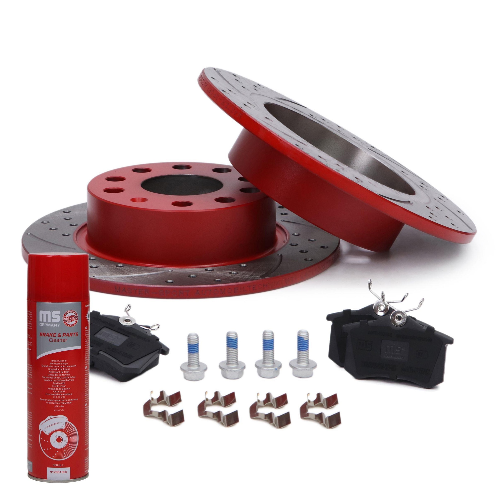 Set frane Master-Sport, discuri si placute frana, 253x10mm, 5 gauri, 8 ...