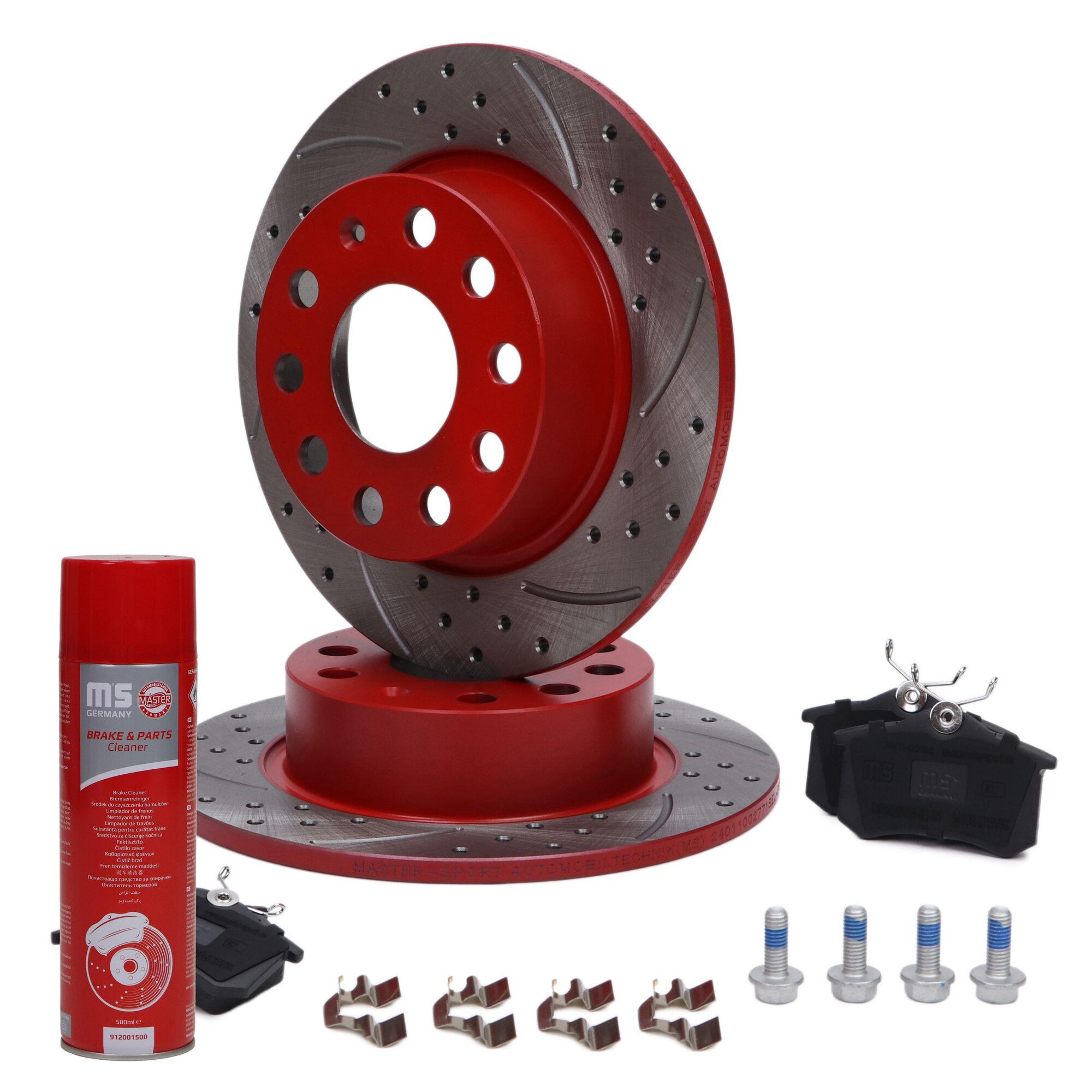 Set frane Master-Sport, discuri si placute frana, 253x10mm, 5 gauri, 8 ...