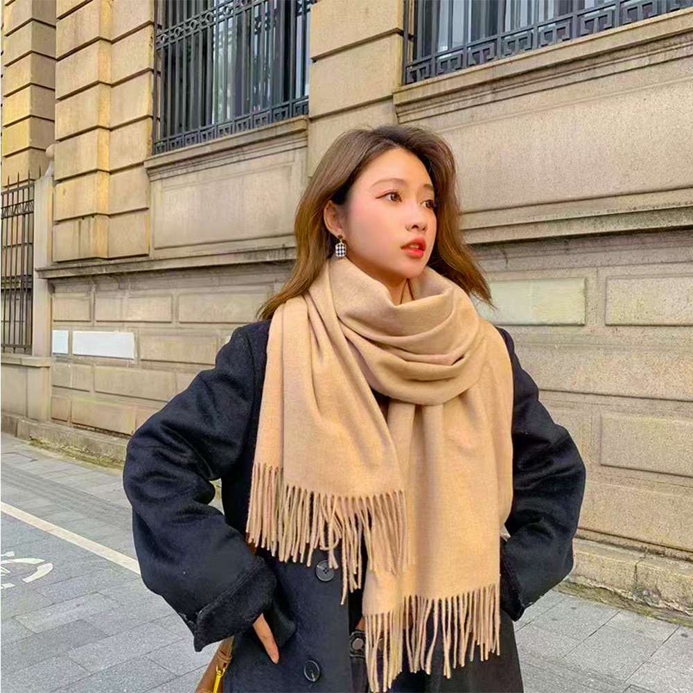 Esarfa Imitare Cashmere, Model Clasic Cu Franjuri, Grosiera Si Calda ...