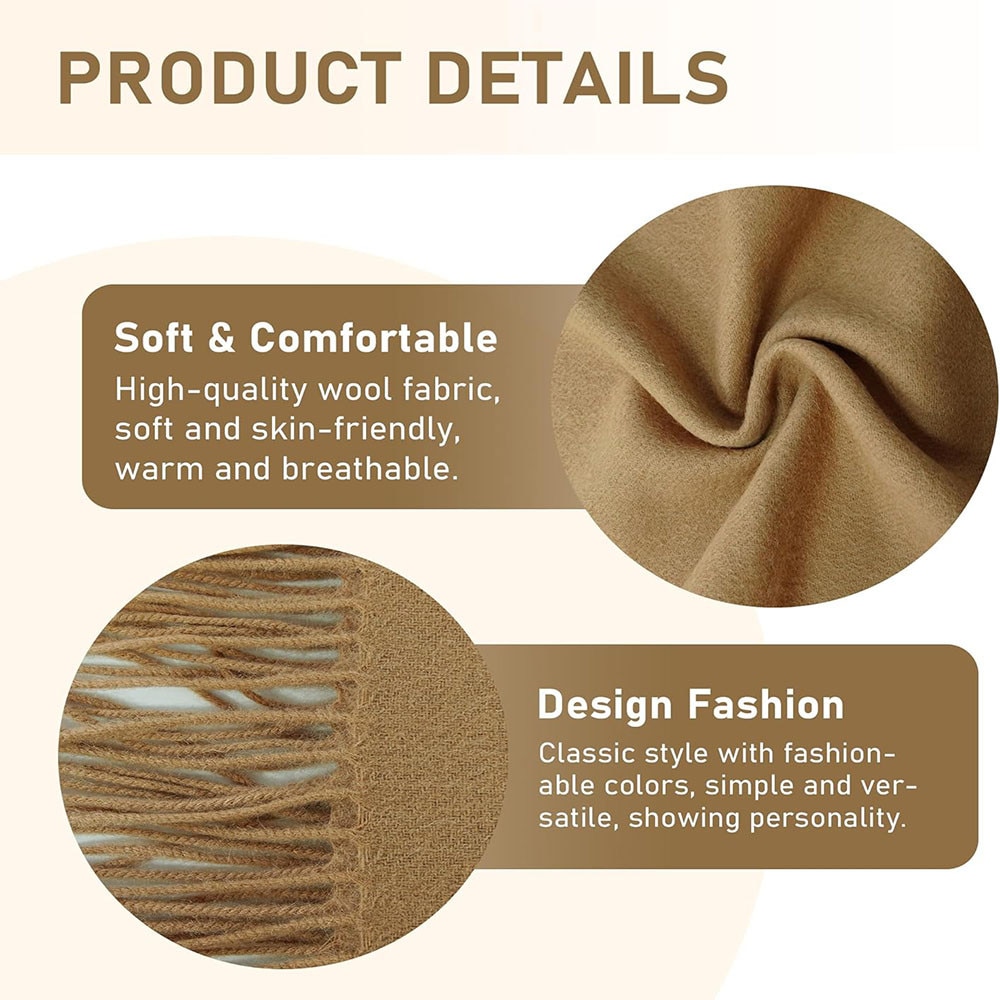 Esarfa Imitare Cashmere, Model Clasic Cu Franjuri, Grosiera Si Calda ...
