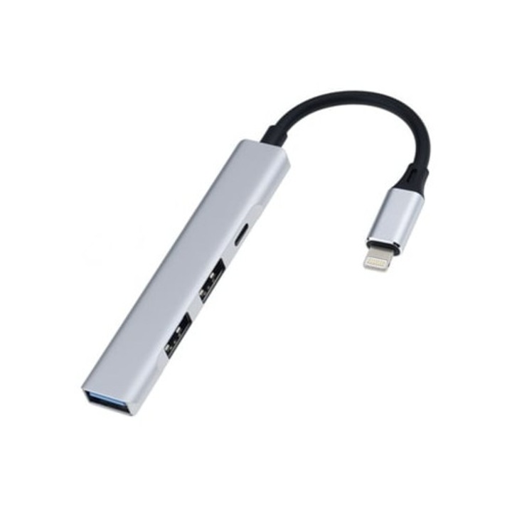 USB 3.0 elosztó, bővítőállomás, splitter, 4 portos, ezüst - eMAG.hu