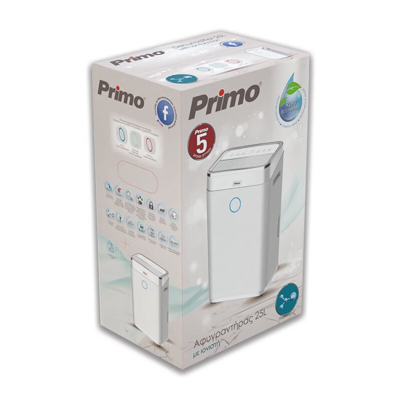 Dezumidificator Primo PRDH-45008i, 25 Litri / zi, flux de aer 180m³/ora ...