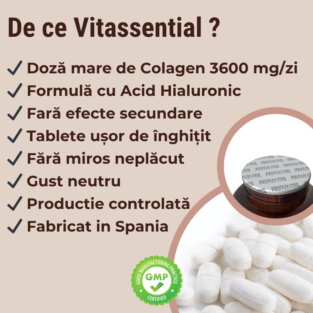 Colagen Forte + Acid Hialuronic - Supliment alimentar pentru oase ...