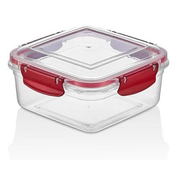 Cutie alimentara set Elyse 1200 ml, plastic, fara BPA, patrata, pentru ...