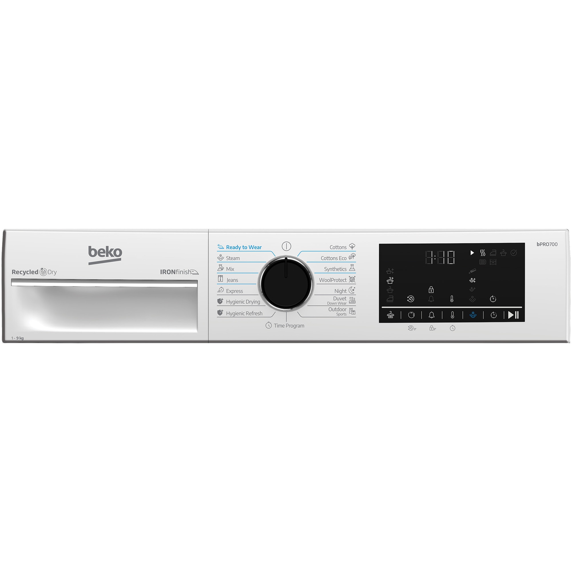 Uscator de rufe Beko B5T49243WEU, Pompa de caldura, 9 kg, 15 programe ...