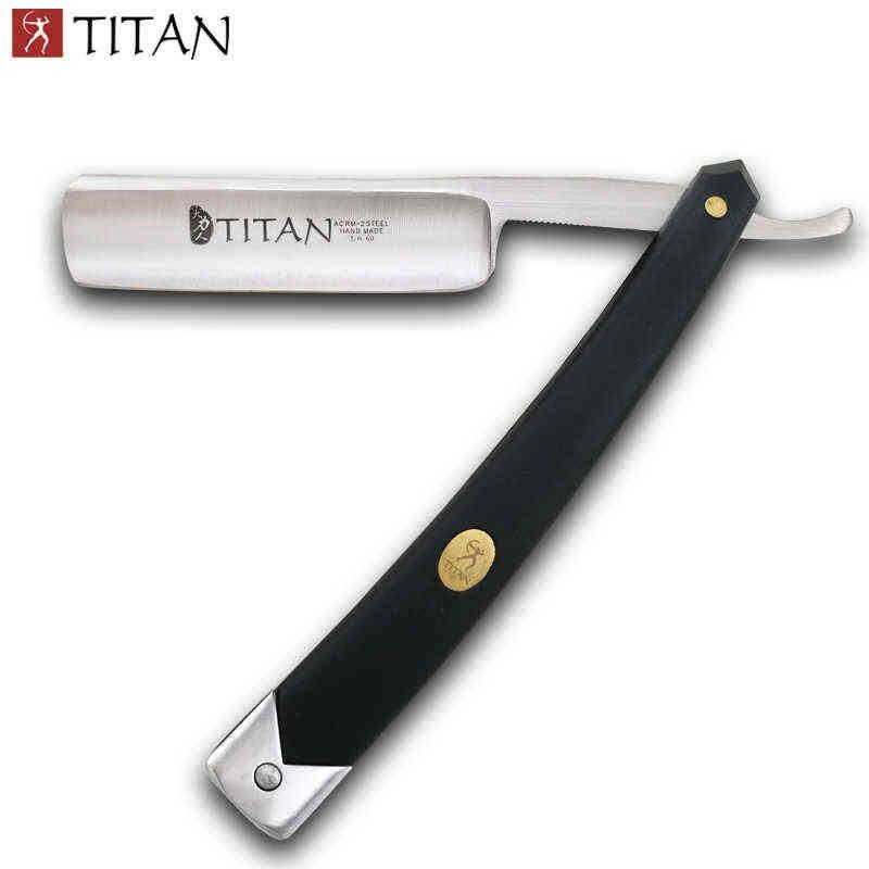 Brici clasic traditional pentru barbierit, titan si otel ACRM, 7.5cm ...