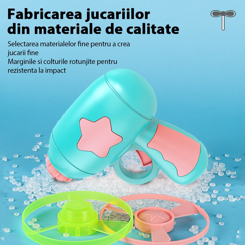 Lansator disc zburator cu LED, DONFANLIA®, Set jucarii interactive ...