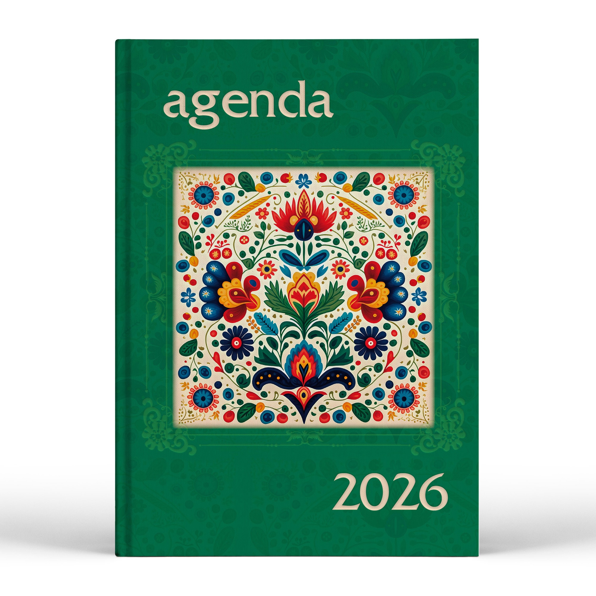 Agenda A5 datata zilnic 2026, coperta model Folclor - eMAG.ro
