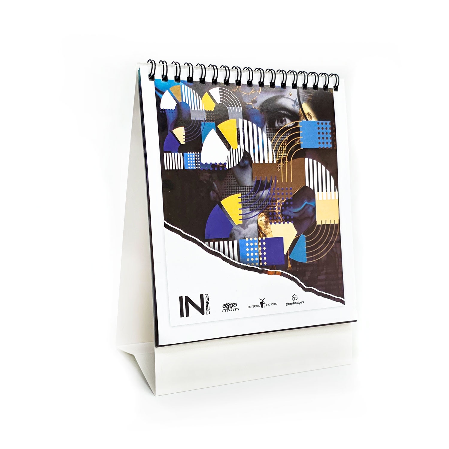 Calendar de birou INDESIGN 2026 format 15x17cm, 12 pagini hartie ...