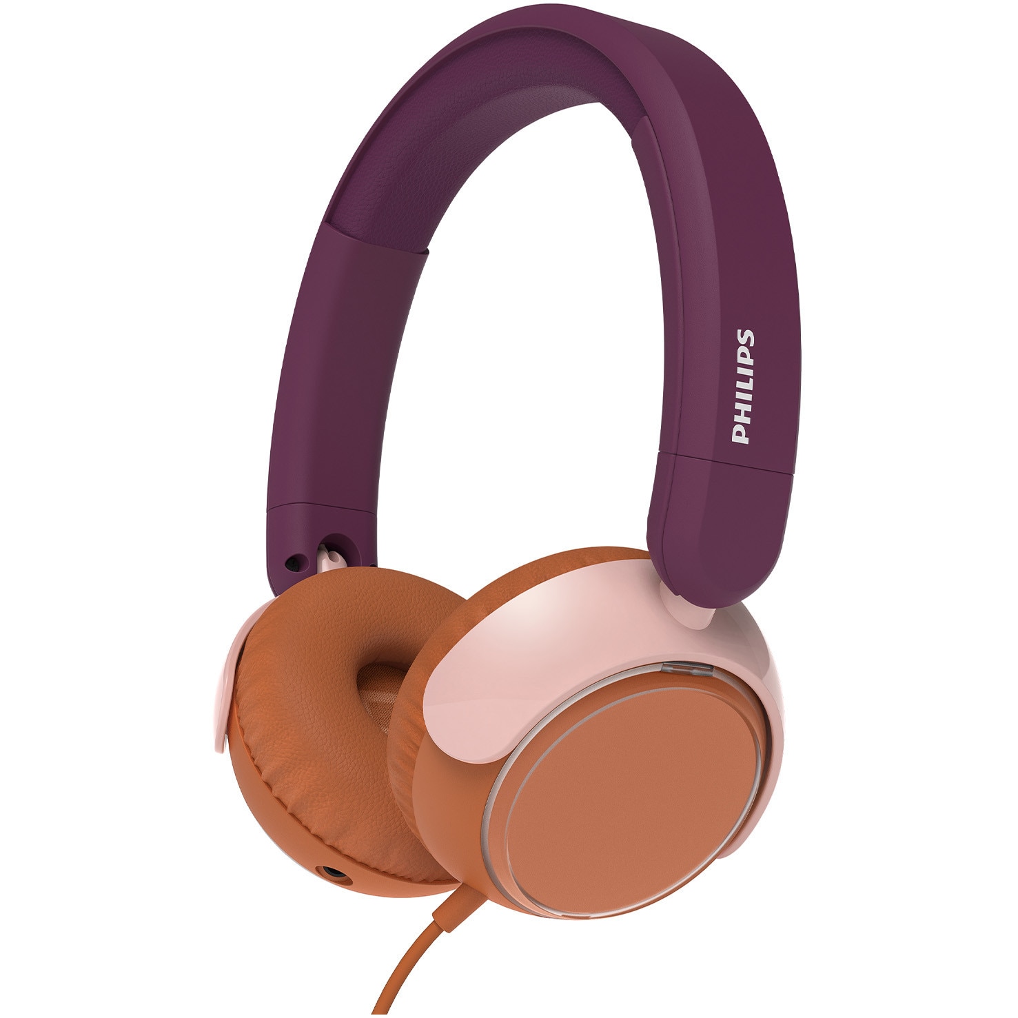 Casti On-Ear pentru copii PHILIPS TAK2000MP/00, Cu fir USB-C, Magenta ...