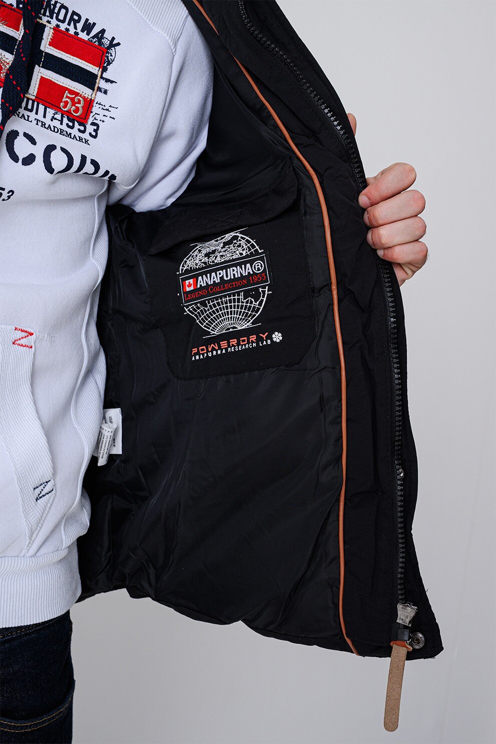 Anapurna, Geaca regular-fit cu logo Verana, Negru, Portocaliu, S - eMAG.ro