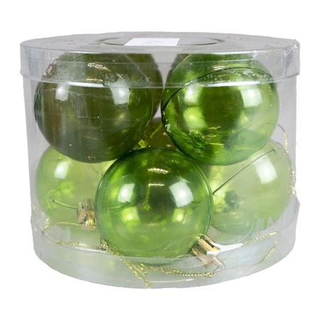 Set globuri de Craciun transparente verzi 8 bucati - eMAG.ro