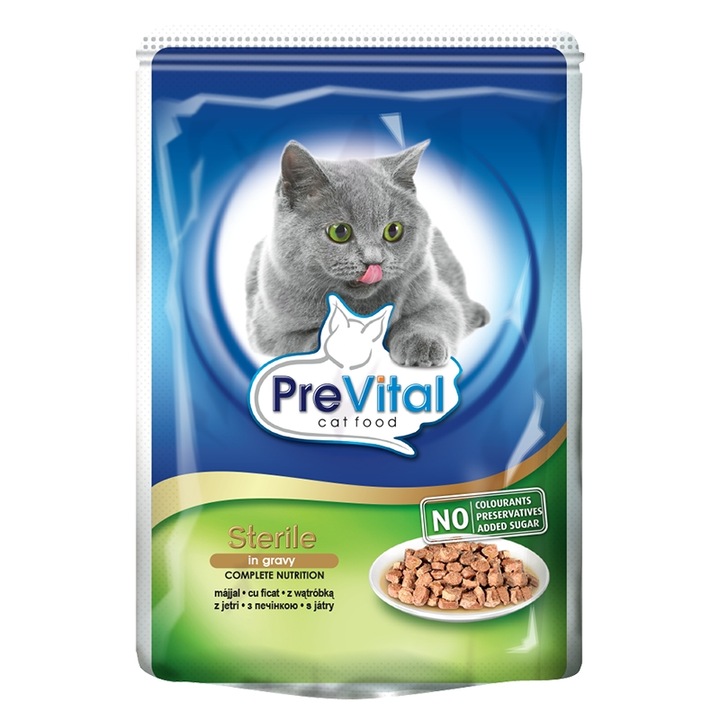 Prevital Alutasakos Macskaeledel Steril Máj 100gr - eMAG.hu