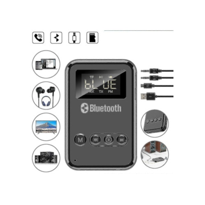 FM Bluetooth 5.0 предавател, Aux Bluetooth приемник за кола, Bluetooth ...