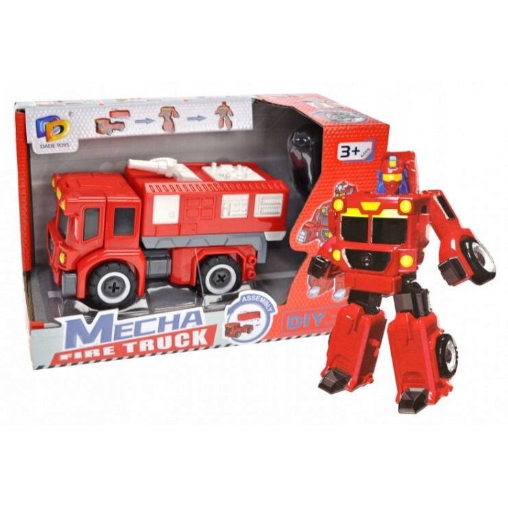 Robot transformabil de pompier MECHA, rosu, 3 ani+ - eMAG.ro
