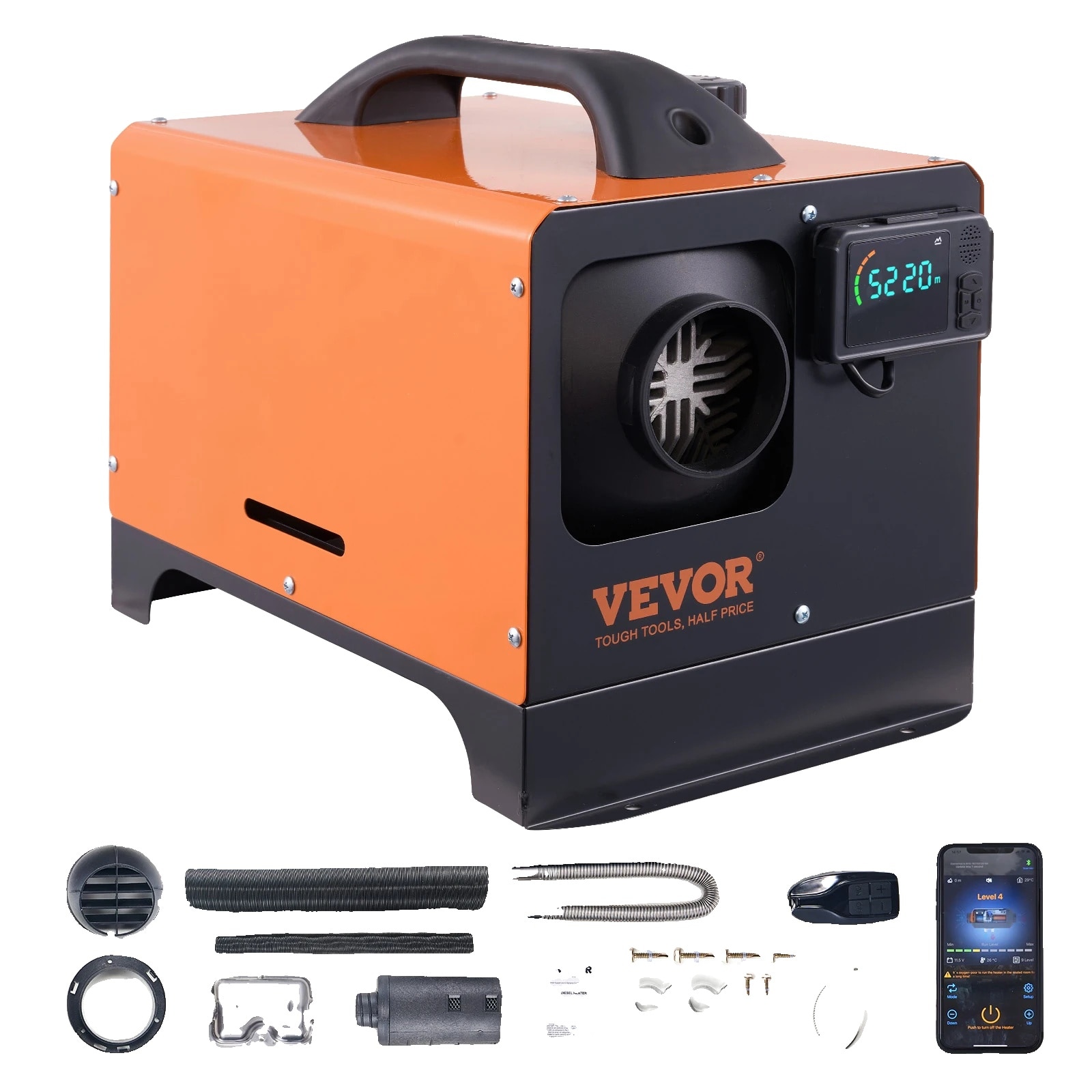 Incalzitor diesel, VEVOR 8KW, control de la distanta, eficienta ...