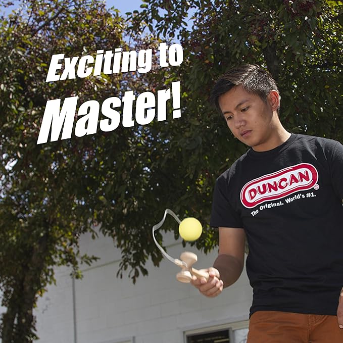 Kendama, jucarie pentru copii, VIENOD®, maner din lemn de fag, 18 cm ...