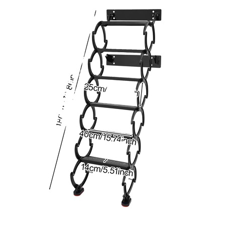 Scara de lucru retractabila, 6 trepte, design telescopic, neagra - eMAG.ro