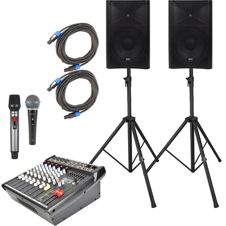 Sistem sonorizare profesional Noiz Live QTX Quest12, boxe 12", mixer ...