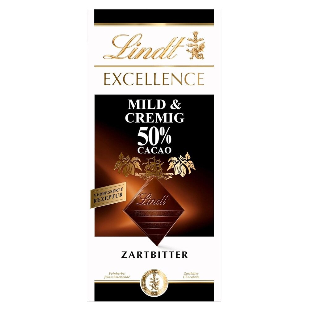 Ciocolata Mild & Cremig 50% Excellence Lindt 100 g - eMAG.ro