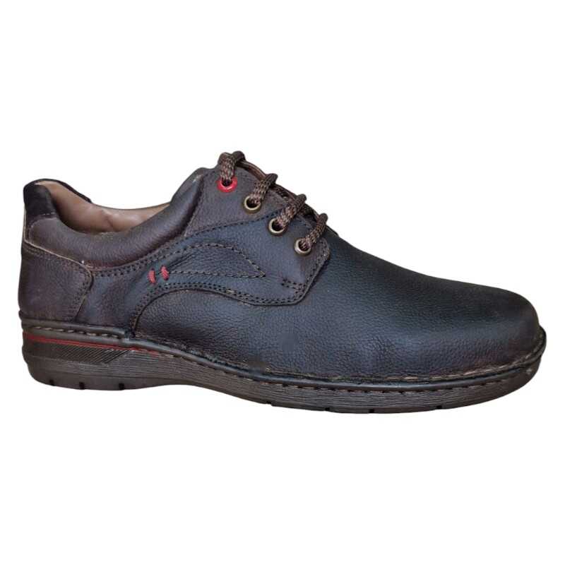 Pantofi barbati din piele naturala, Reflexan, casual, inchidere cu ...