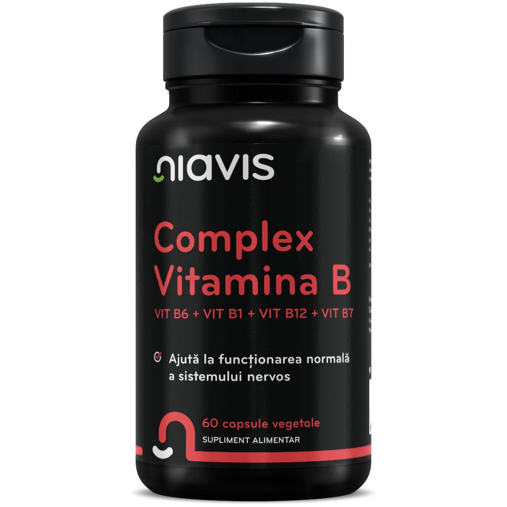 Vitamina B Complex - Vit B6 + Vit B1 + Vit B12 + Vit B7, Niavis, 60 ...