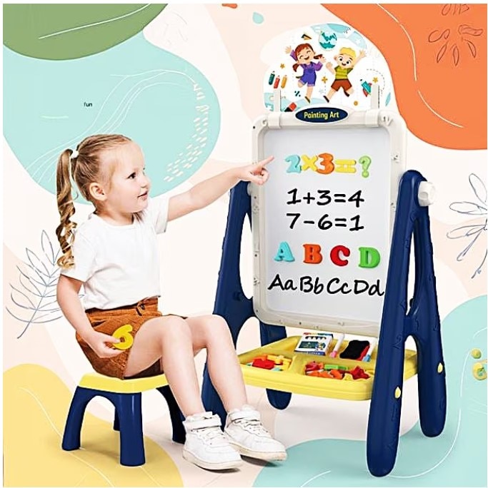 Tabla educativa de scris e-Wantay® cu scaunel si accesorii incluse ...