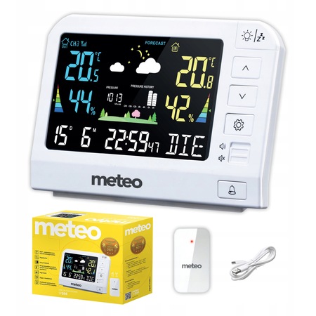 Statie meteo, Meteo, SP205, Barometru, LCD, Prognoza meteo, Ceas cu ...
