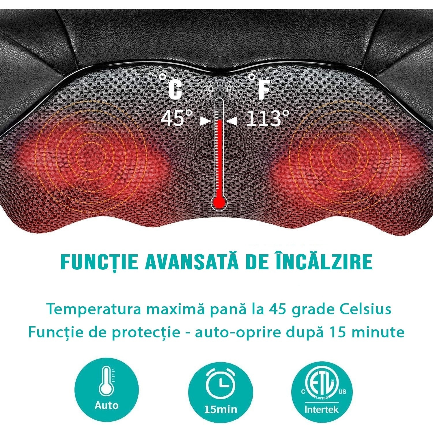 Aparat Profesional Premium Pentru Masaj Umeri 3D Veltora® NeoHeat Relax ...