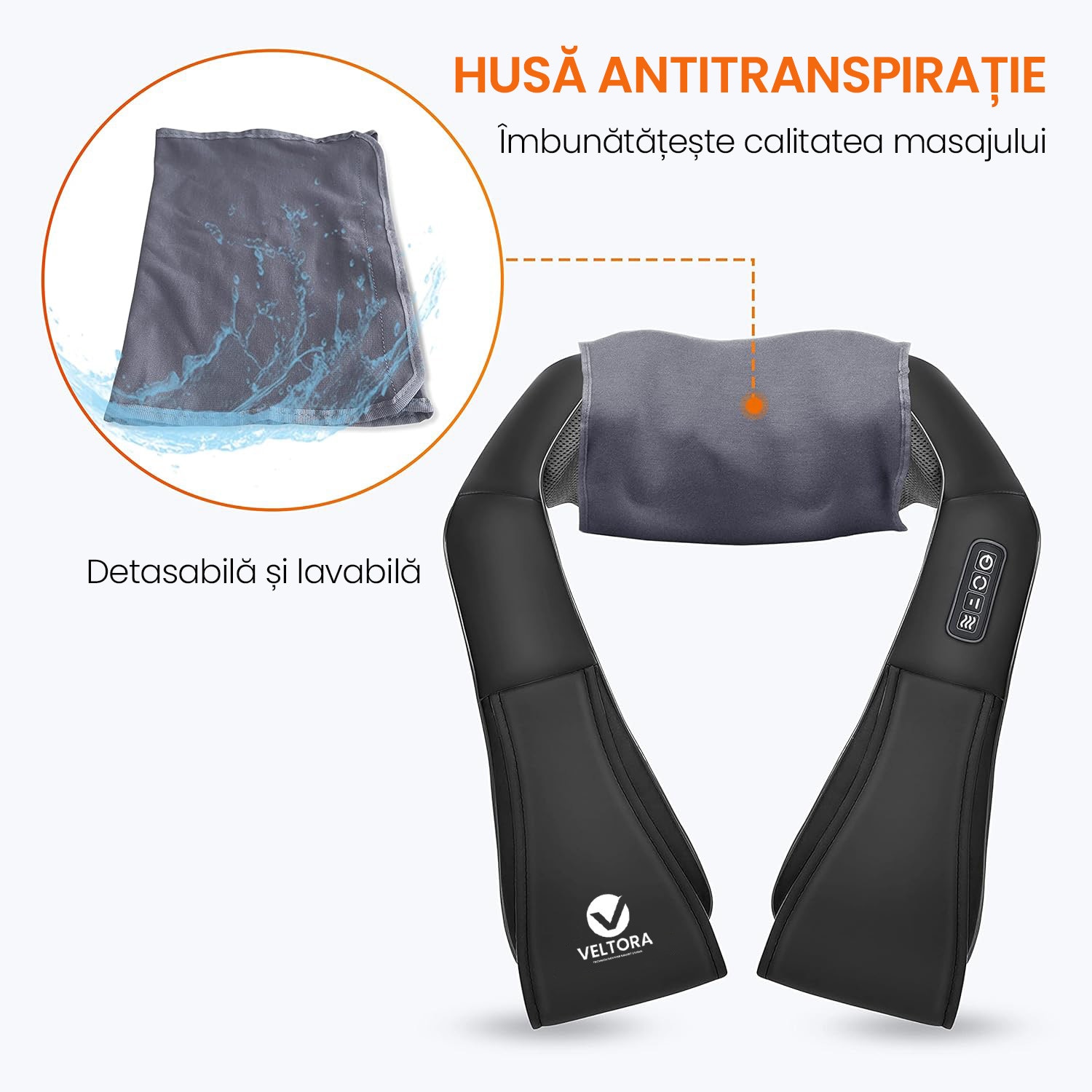 Aparat Profesional Premium Pentru Masaj Umeri 3D Veltora® NeoHeat Relax ...