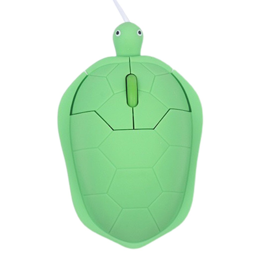 Mouse optic cablat pentru laptop, design broasca testoasa, verde ...