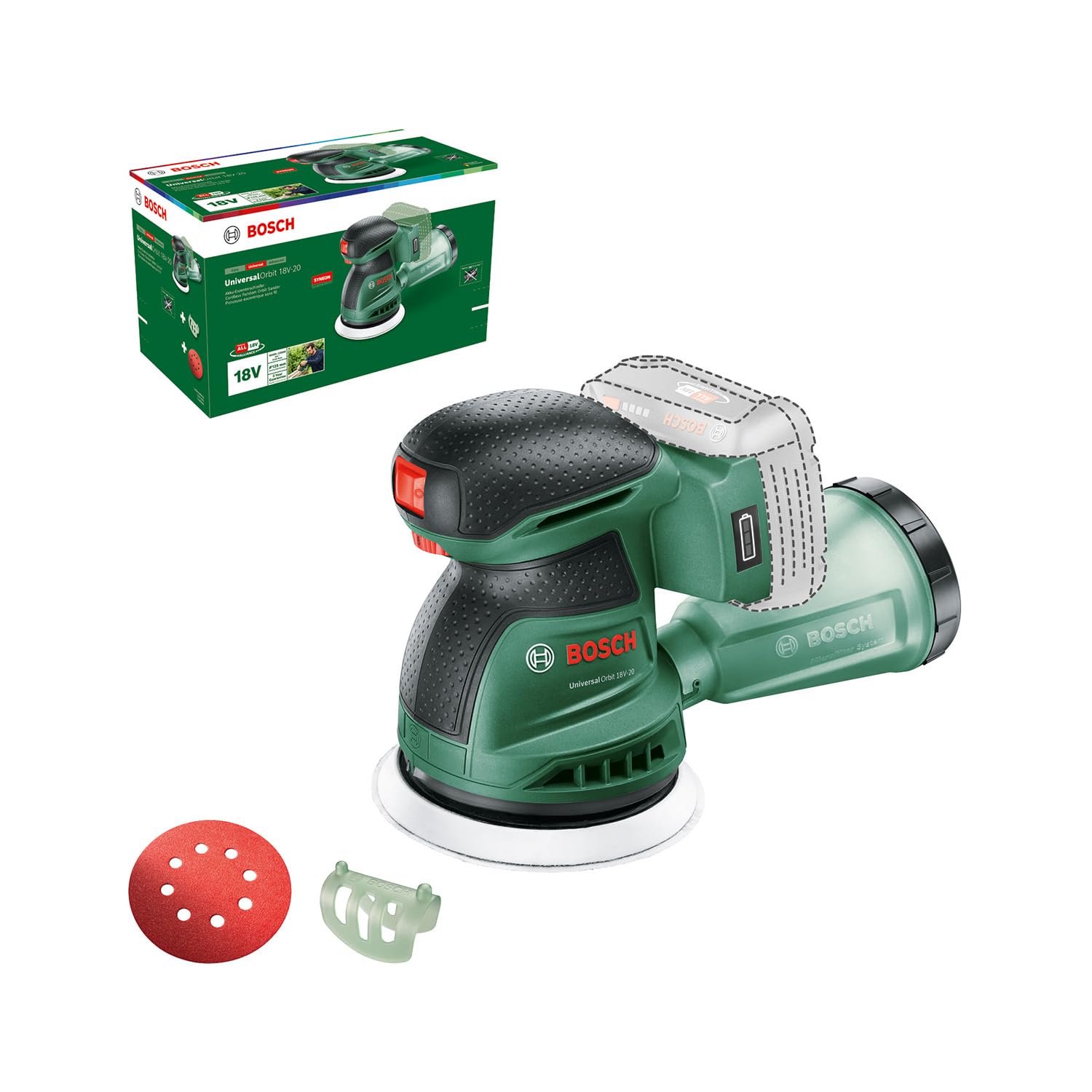 Slefuitor orbital Bosch Universalorbit 18V-20, diametru 125mm, fara fir ...