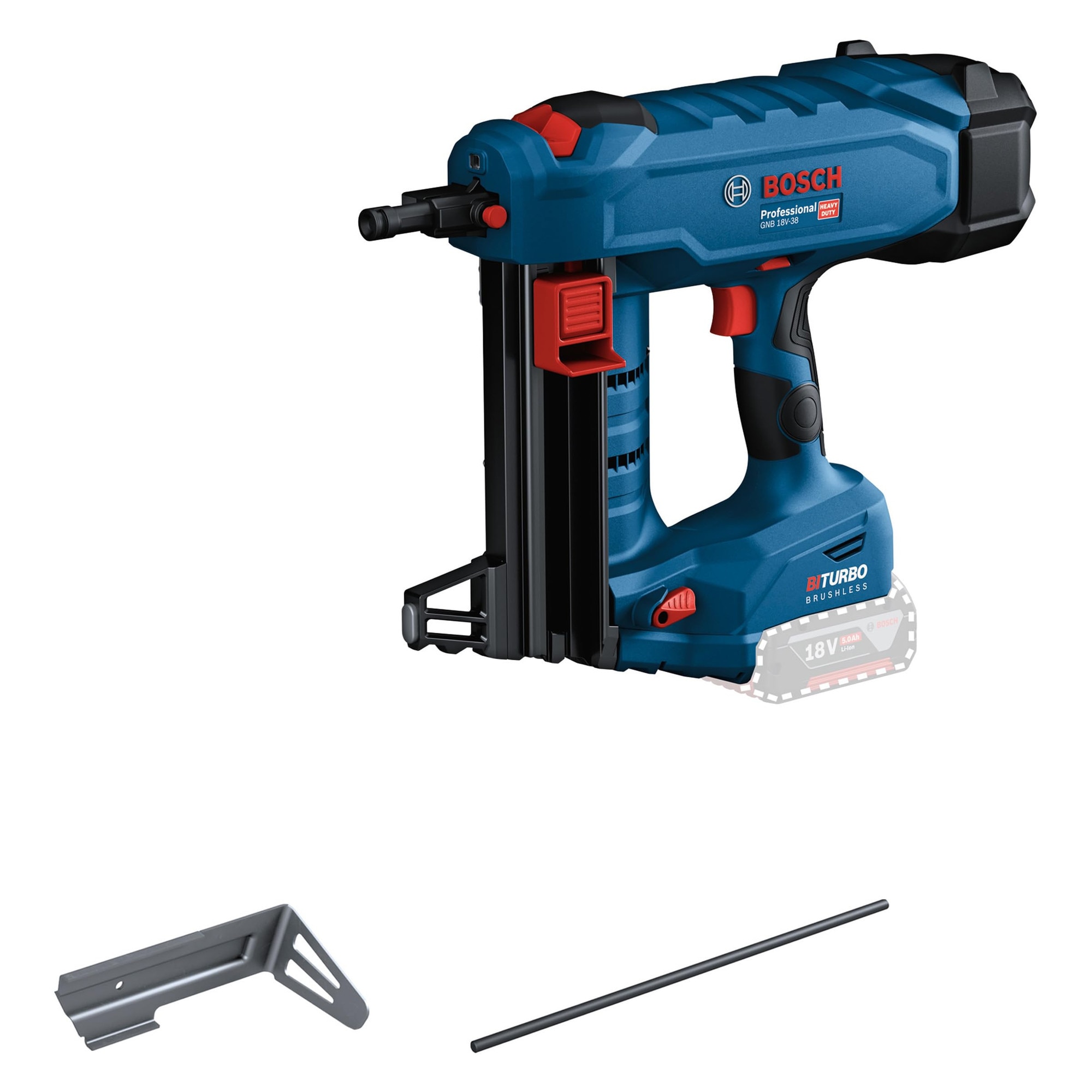 Pistolet de batut cuie fara fir Bosch Professional GNB 18V-38, 38mm ...