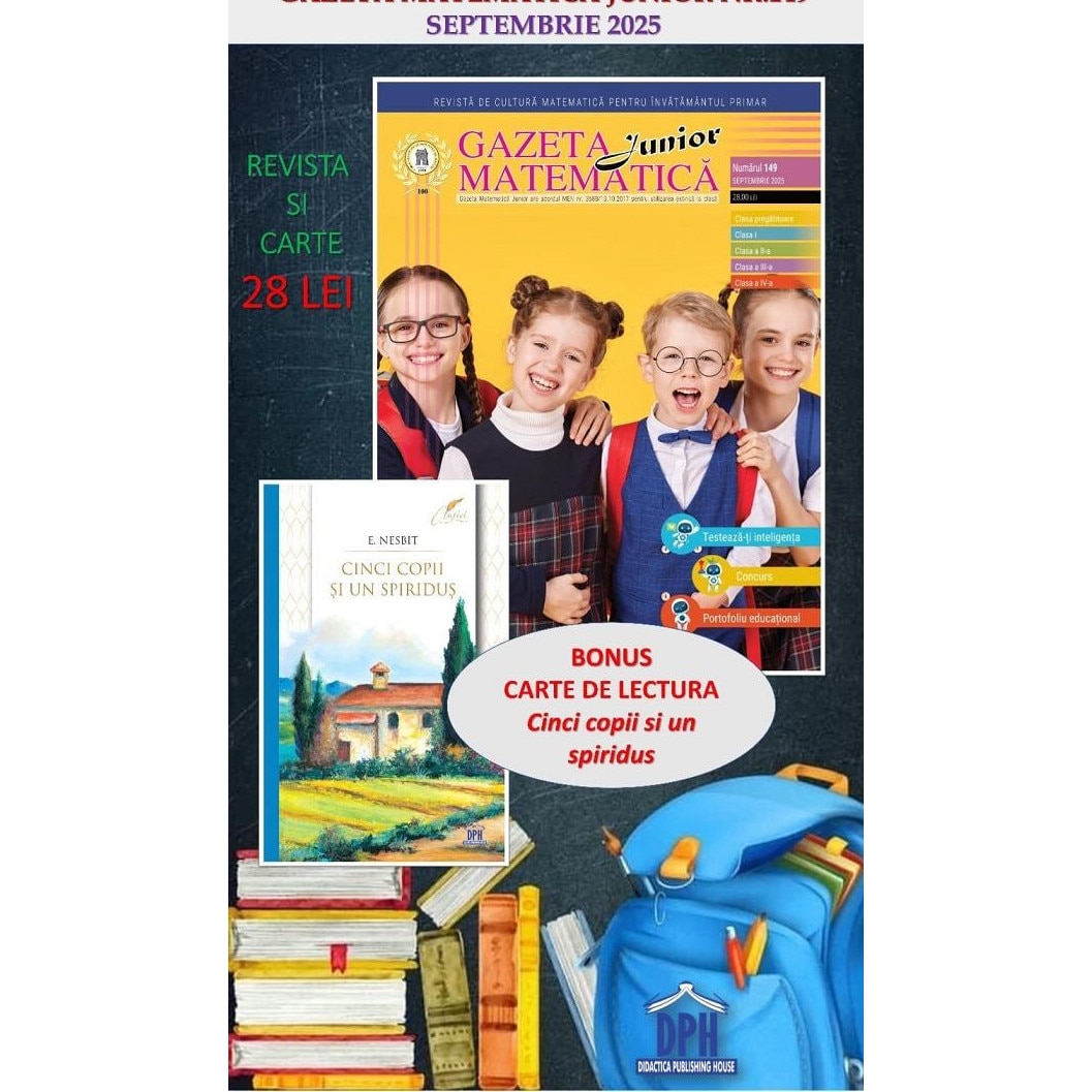 Gazeta Matematica Junior nr. 149, Septembrie 2025 (Bonus: Carte de ...